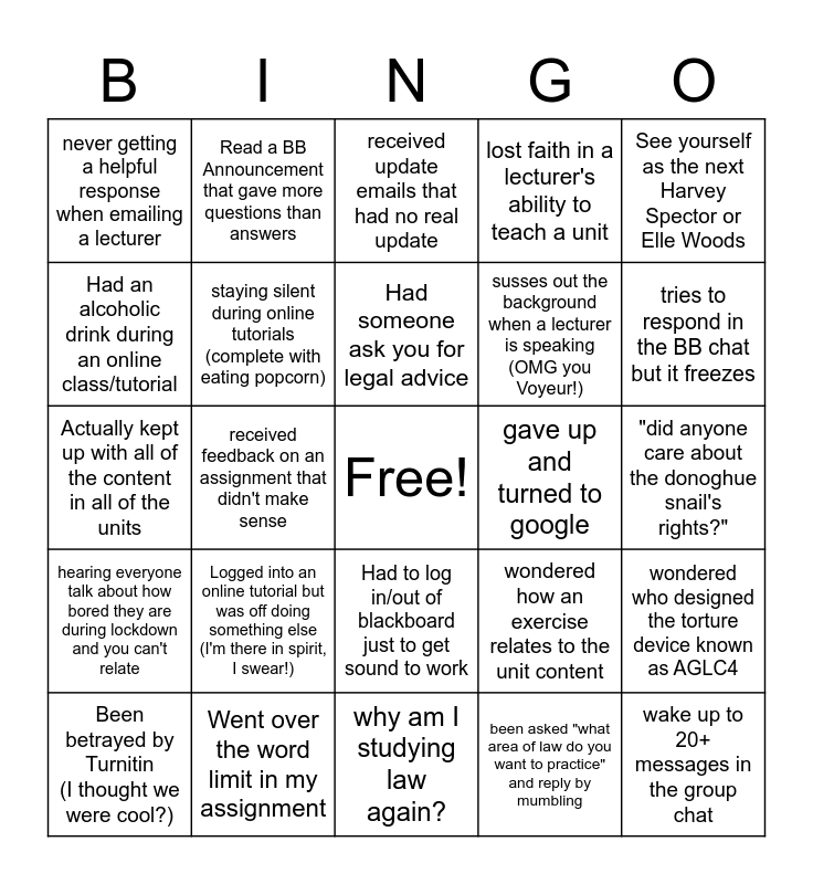 ECSLS Bingo Card
