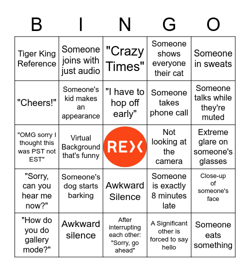 REX REMOTE BINGO Card