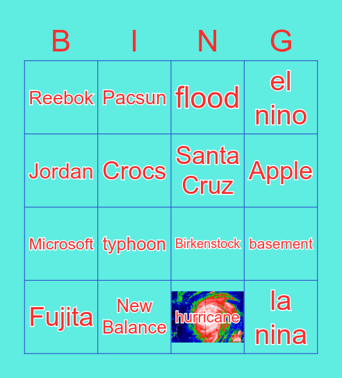 Brand Bingo Card