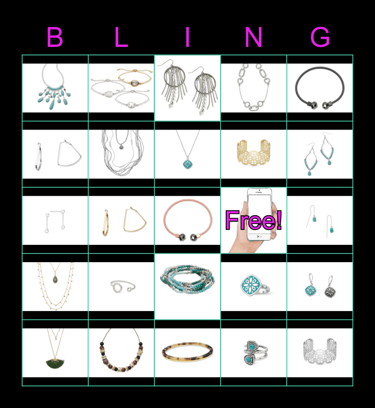 PREMIER DESIGNS BLINGO Bingo Card