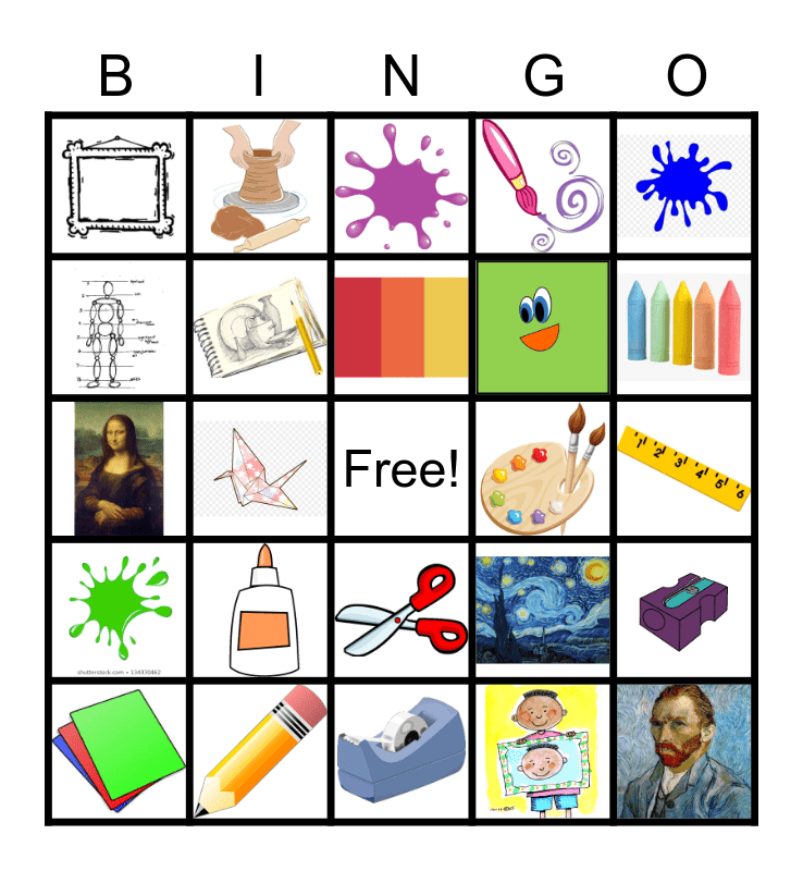 Art Bingo With Miss Schwartz! Bingo Card