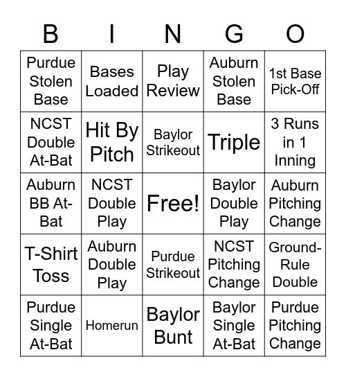 ROUND ROCK BINGO Card
