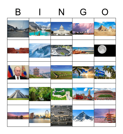 places Bingo Card