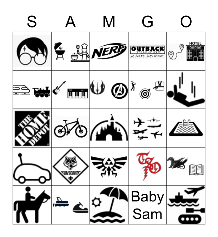 SAMGO Bingo Card