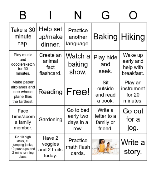 Quarantine Bingo Card
