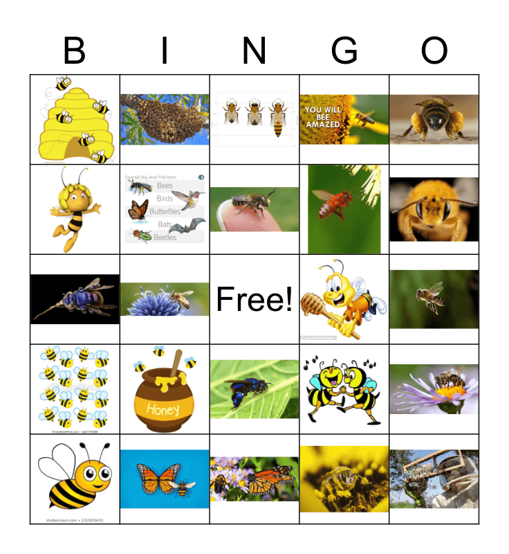 Bee Bingo Card