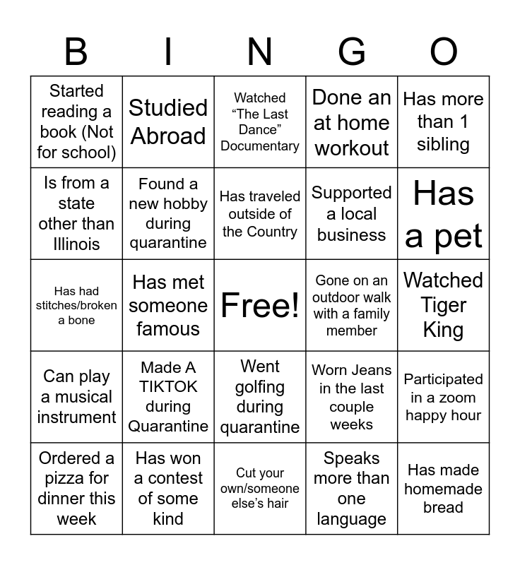 Brain Break Bingo 2 Bingo Card