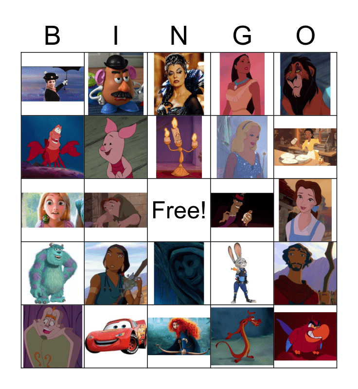 Disney Bingo 2 Bingo Card