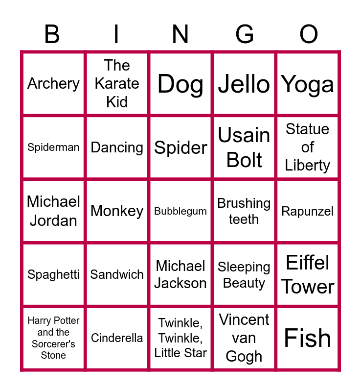 PRADEEP Bingo Card