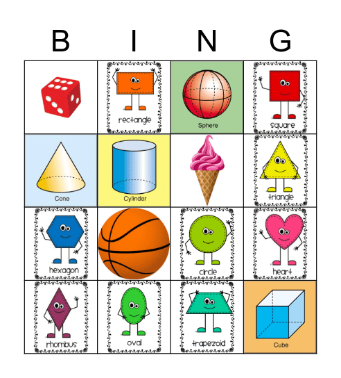 SHAPES Bingo Card