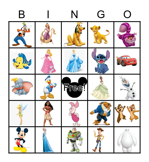 Disney Bingo Card