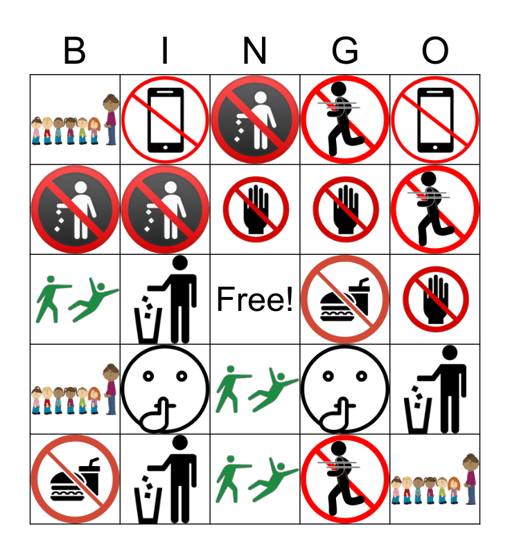 Line Up, Please Bingo Card