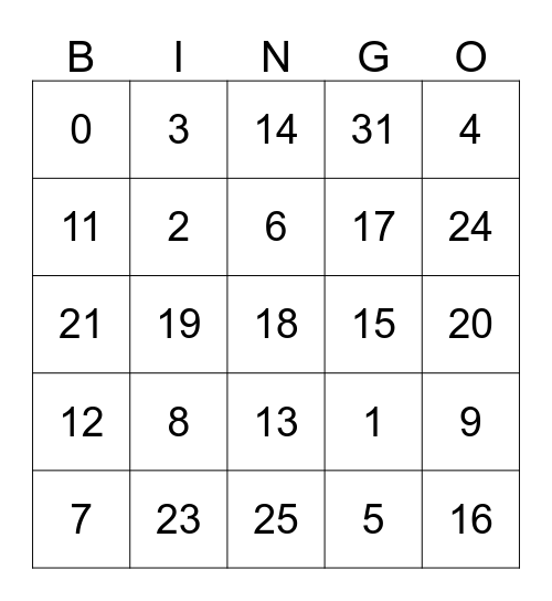 Near Doubles Bingo Card