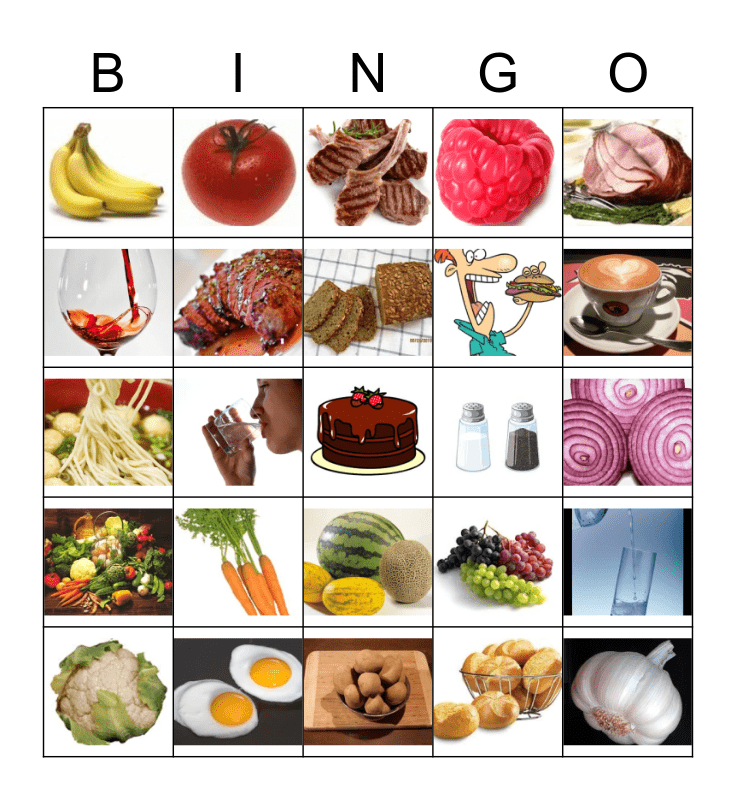 ESSEN UND GETRÄNKE quizlet Bingo Card