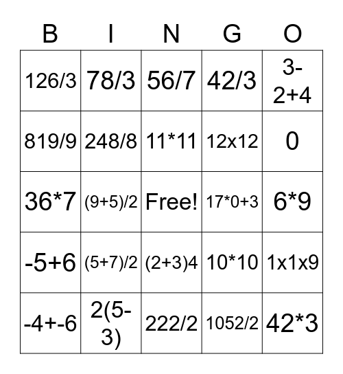 Last 5th Grade Bingo 2020 Bingo Card