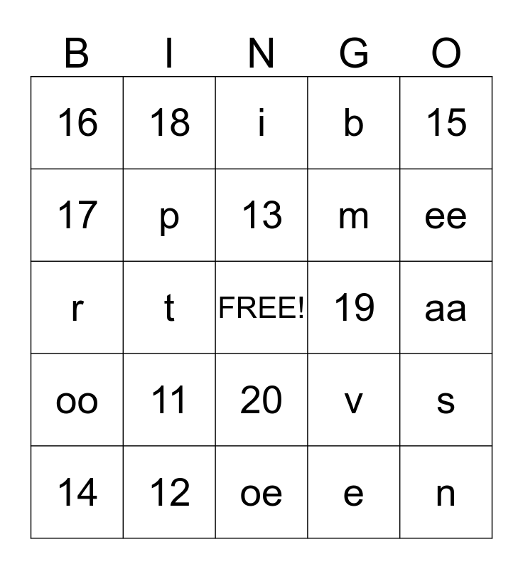 feest bingo - groep 3b Bingo Card