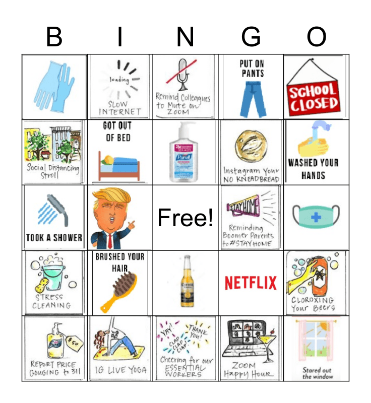Quarantine BINGO Card