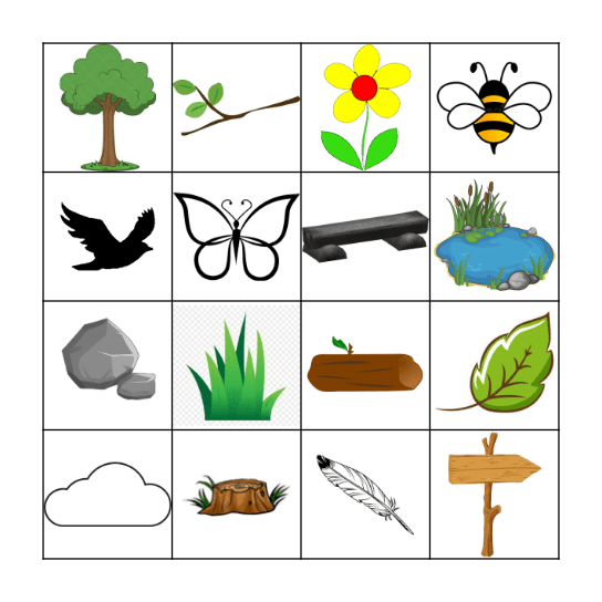 Nature Bingo Card