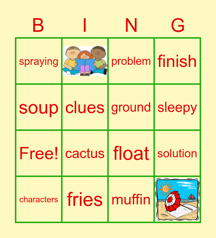 2nd Grade Reading Wrap-up Bingo Card