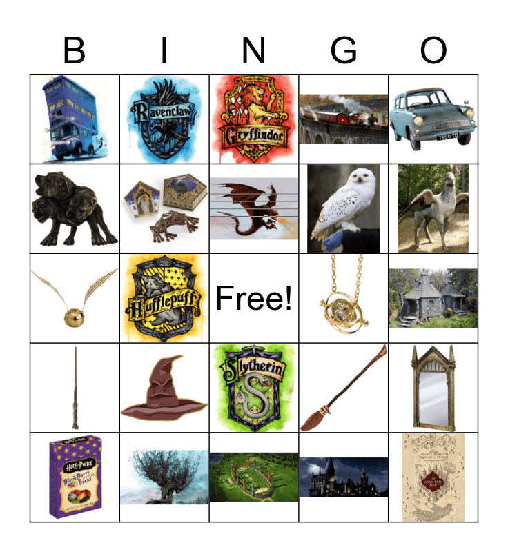 Harry Potter Bingo Card