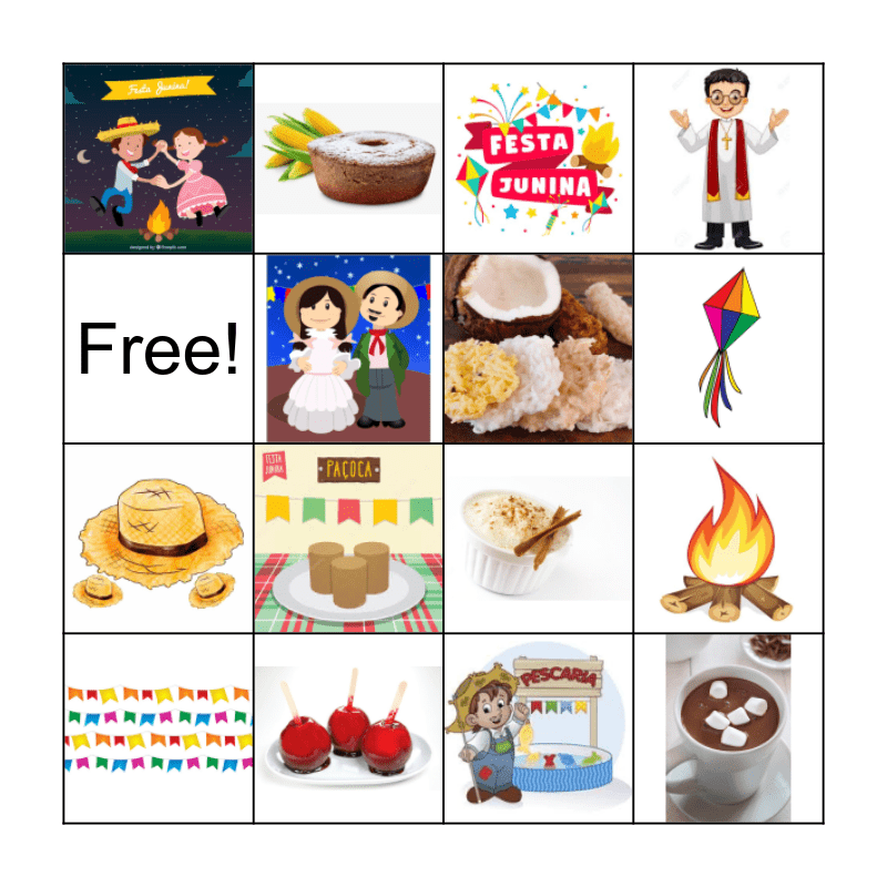 Bingo Junino Bingo Card