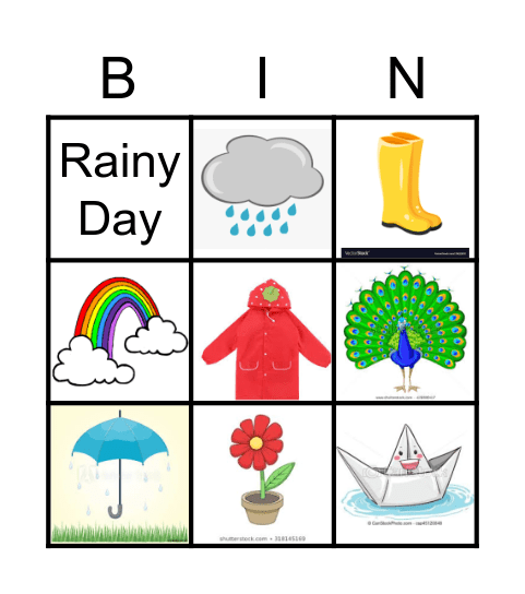 Rainy Season Bingo Card