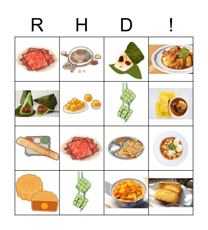 Racial Harmony Day Bingo Card