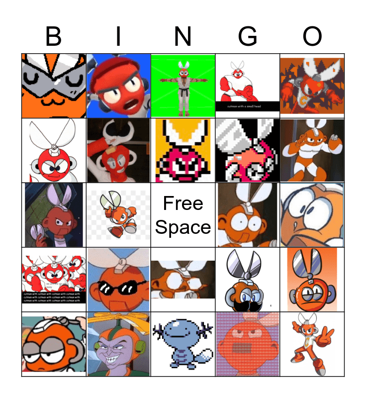 Favorite Character Bingo Card
