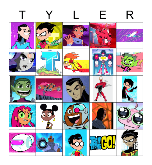 Teen Titans Go Bingo Card
