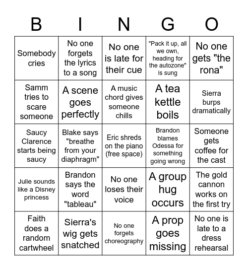 Little House On The Prairie Tech Week Bingo Card little-house-on-the-prairie-tech-week-bingo-card