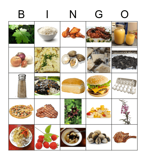 Food & Drink Bingo Card