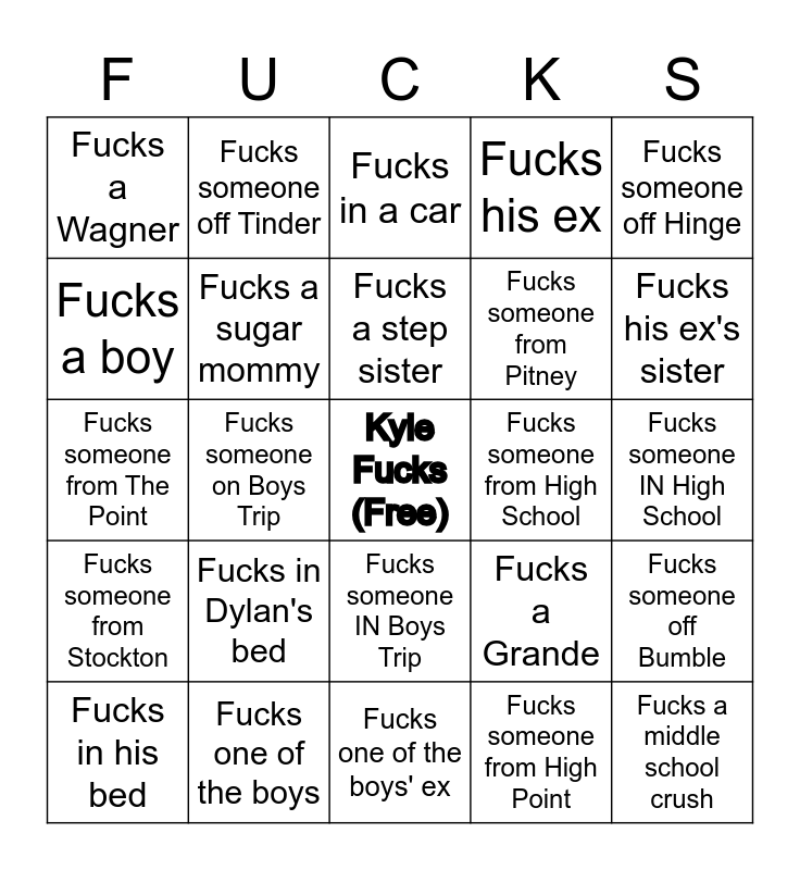 KYLE Bingo Card