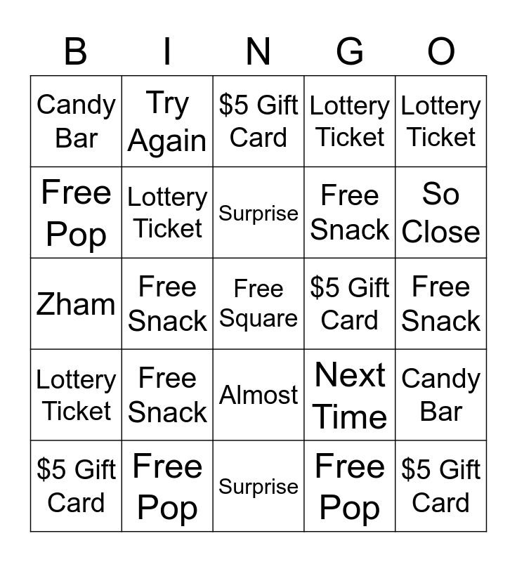 The Candlewood Ihg Enrollment Contest Bingo Card