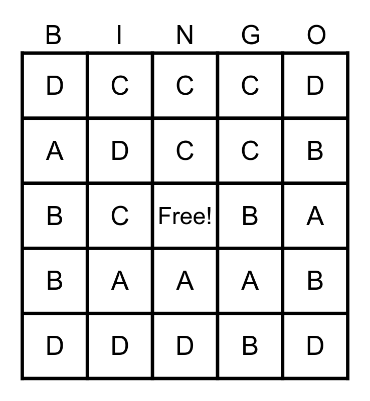 BINGO AT HOME EDITION Bingo Card