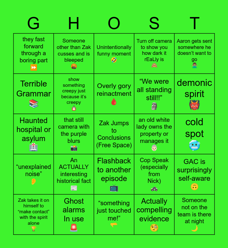 many adventures of the boo bois Bingo Card