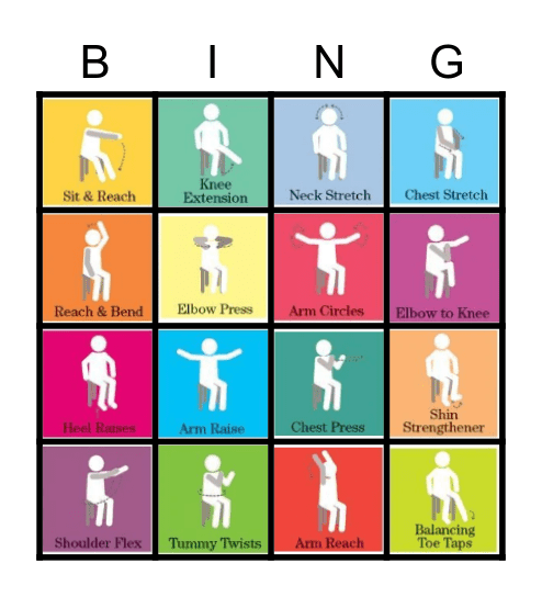 Chair Activity Bingo Card