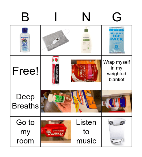 My Needs Bingo Card