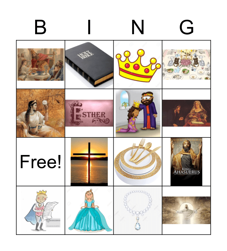 Esther Becomes a Queen Bingo Card