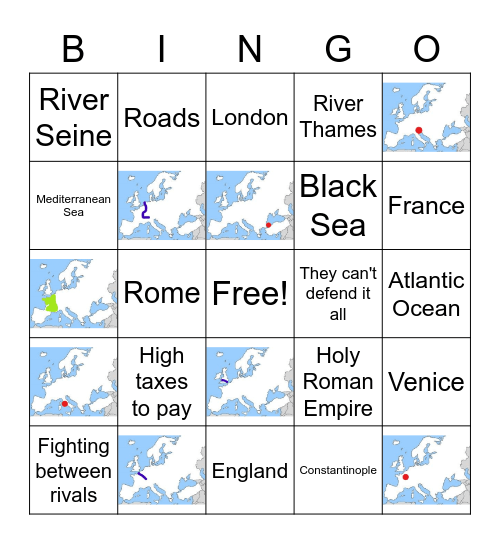 Medieval Europe Bingo Card