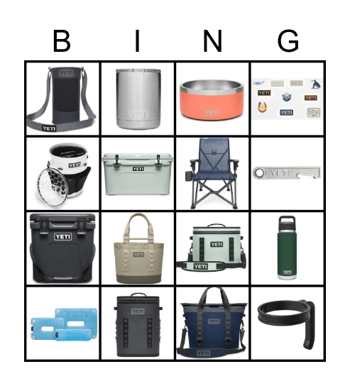 YETI BINGO Card