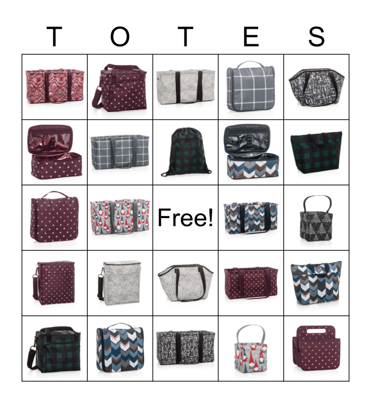 Totally Tote’N Bingo Card