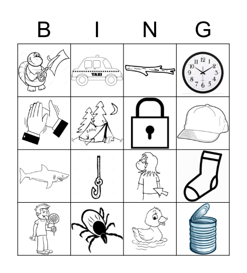 C, K, or CK Bingo Card