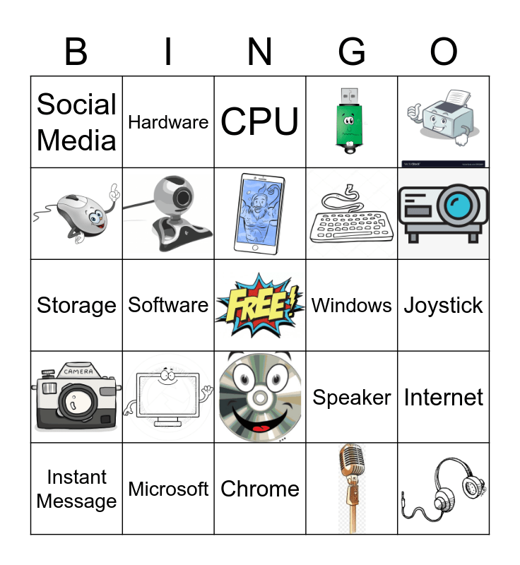 Computer Terms Bingo Card