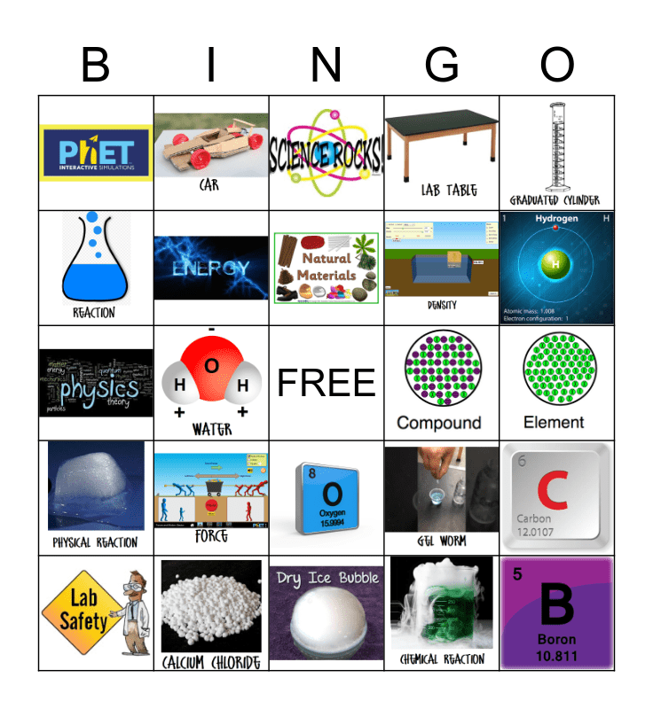 Science Icebreaker Bingo Card