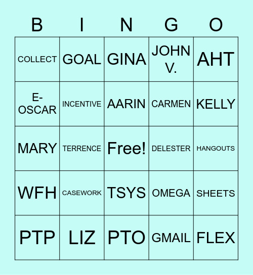 WITHERSPOON HAPPY HOUR Bingo Card