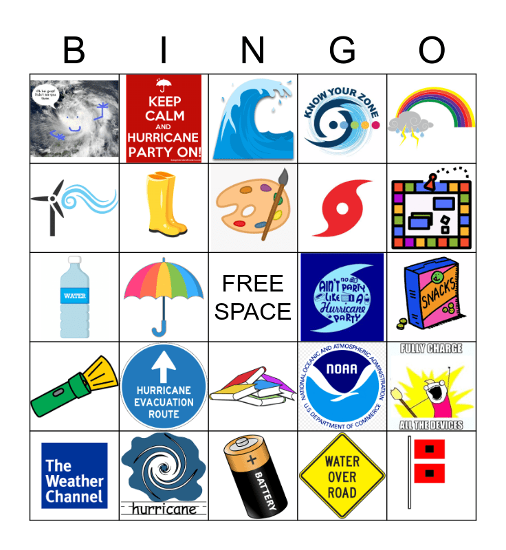 HURRICANE BINGO Card