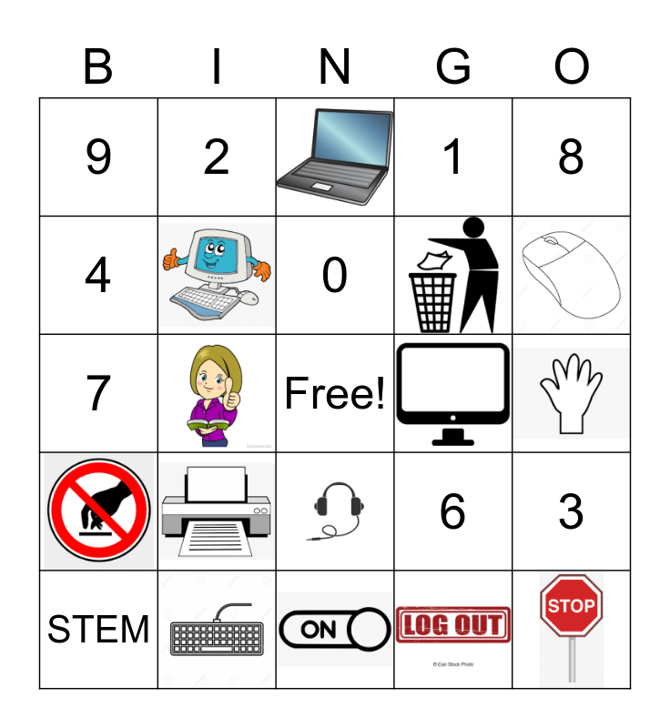 COMPUTER FUN! Bingo Card