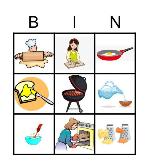 COOKING Bingo Card
