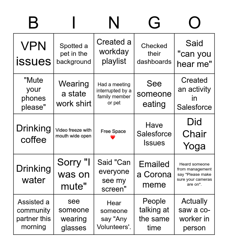 CPP Regional RTC Bingo Card