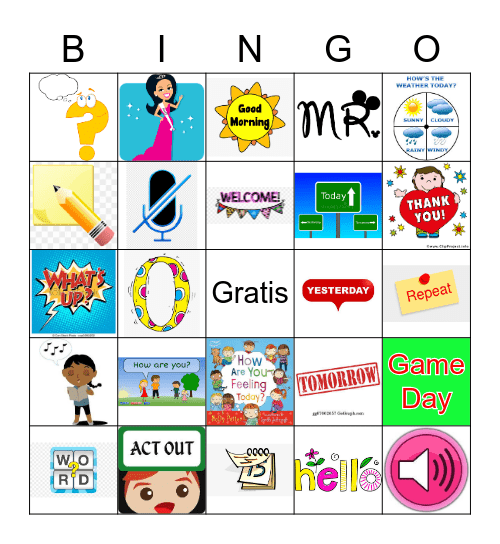 virtual classroom Bingo Card
